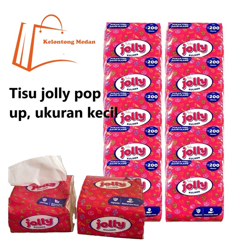 Jual [ 1 pack isi 10 pcs ] Tisu tissue JOLLY POP UP kecil tisu wajah ...