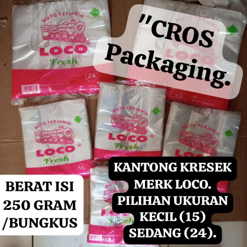 Jual PLASTIK KANTONG KRESEK BENING, MERK LOCO, BERAT 250 GRAM /PACK ...