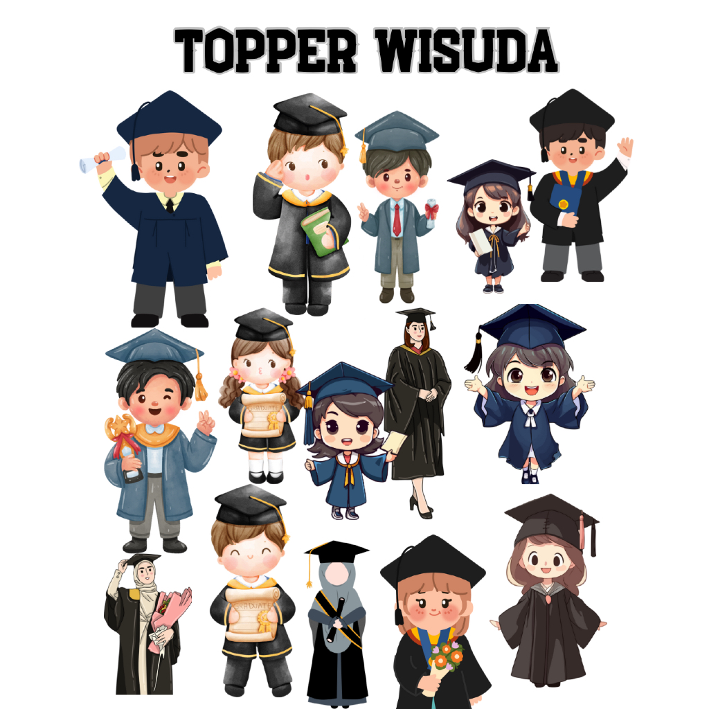 Jual TOPPER WISUDA TOPPER GRADUATION GAMBAR WISUDA | Shopee Indonesia