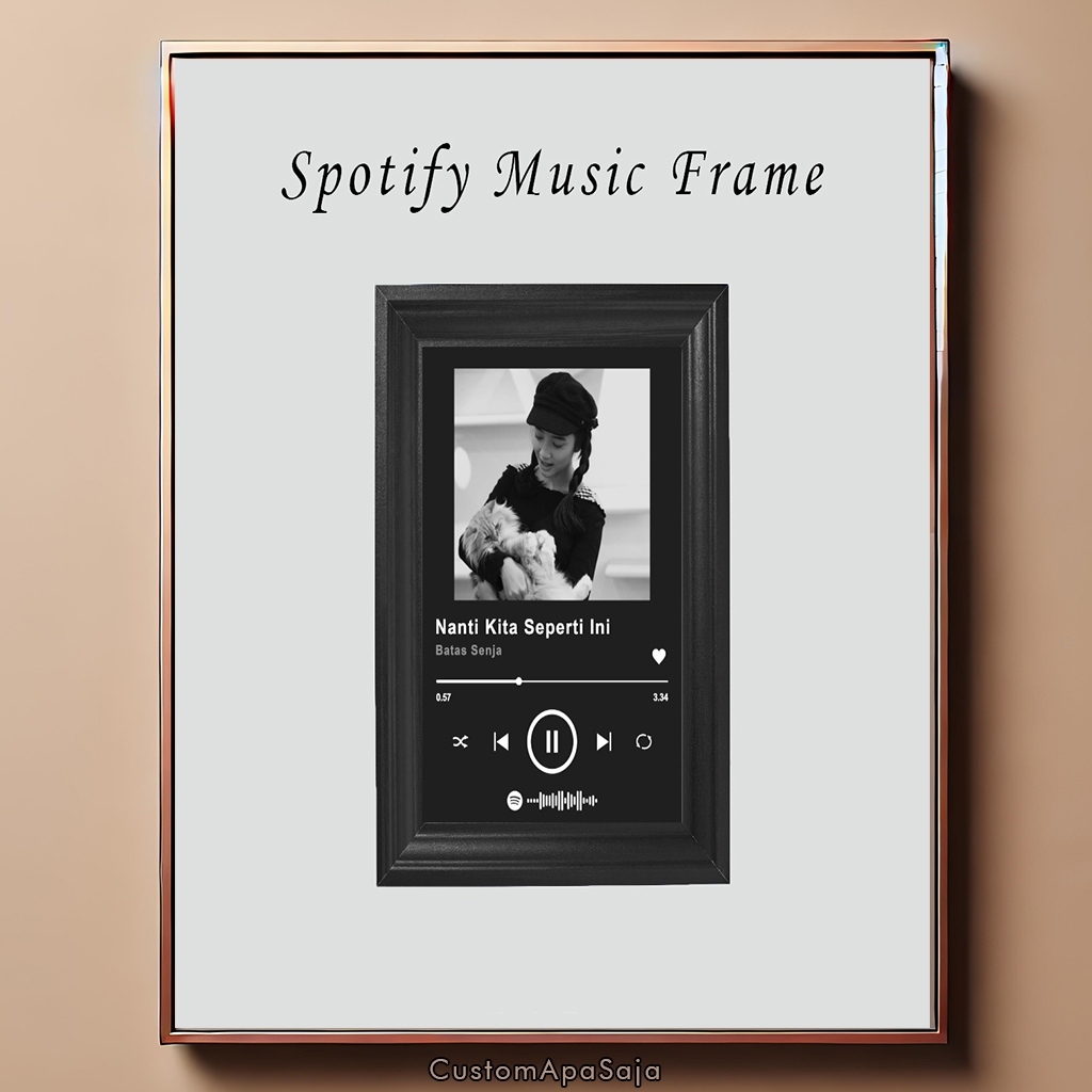 Jual Cetak Foto Custom Frame Spotify Desain Unik Ukuran 8R | Shopee ...