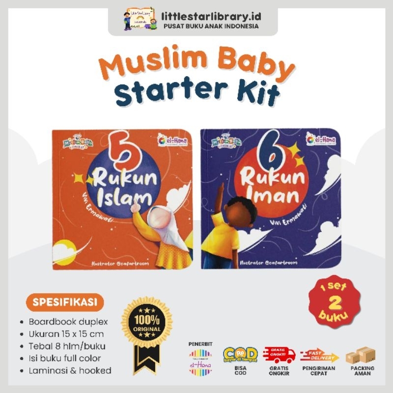 Jual bukuanaku.id x elhana - Muslim Baby Starter Kit Elhana Boardbook ...