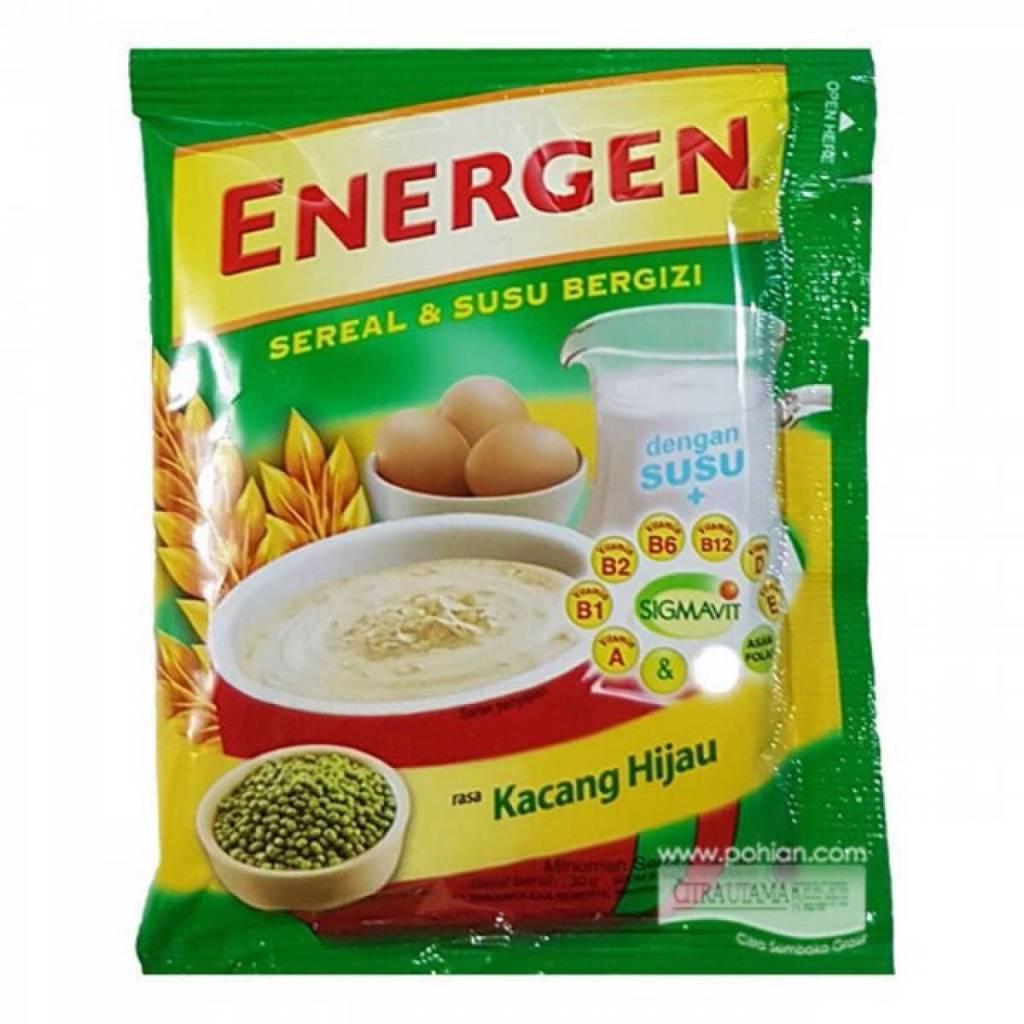Jual Energen kacang hijau Sereal dan Susu / Minuman Energen Sereal 30 ...