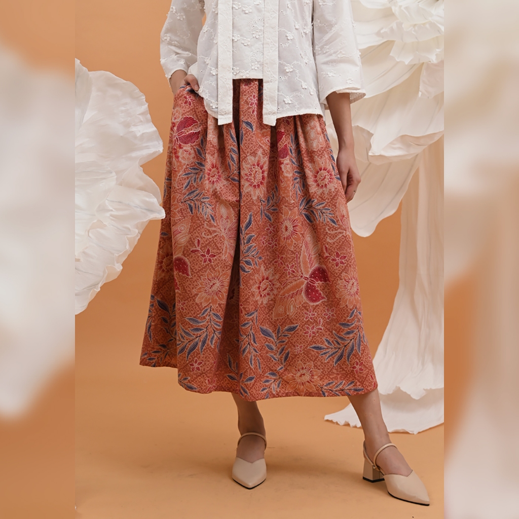 Jual NONA RARA - Encim Skirt Redwood P0471, Rok batik wanita modern ...
