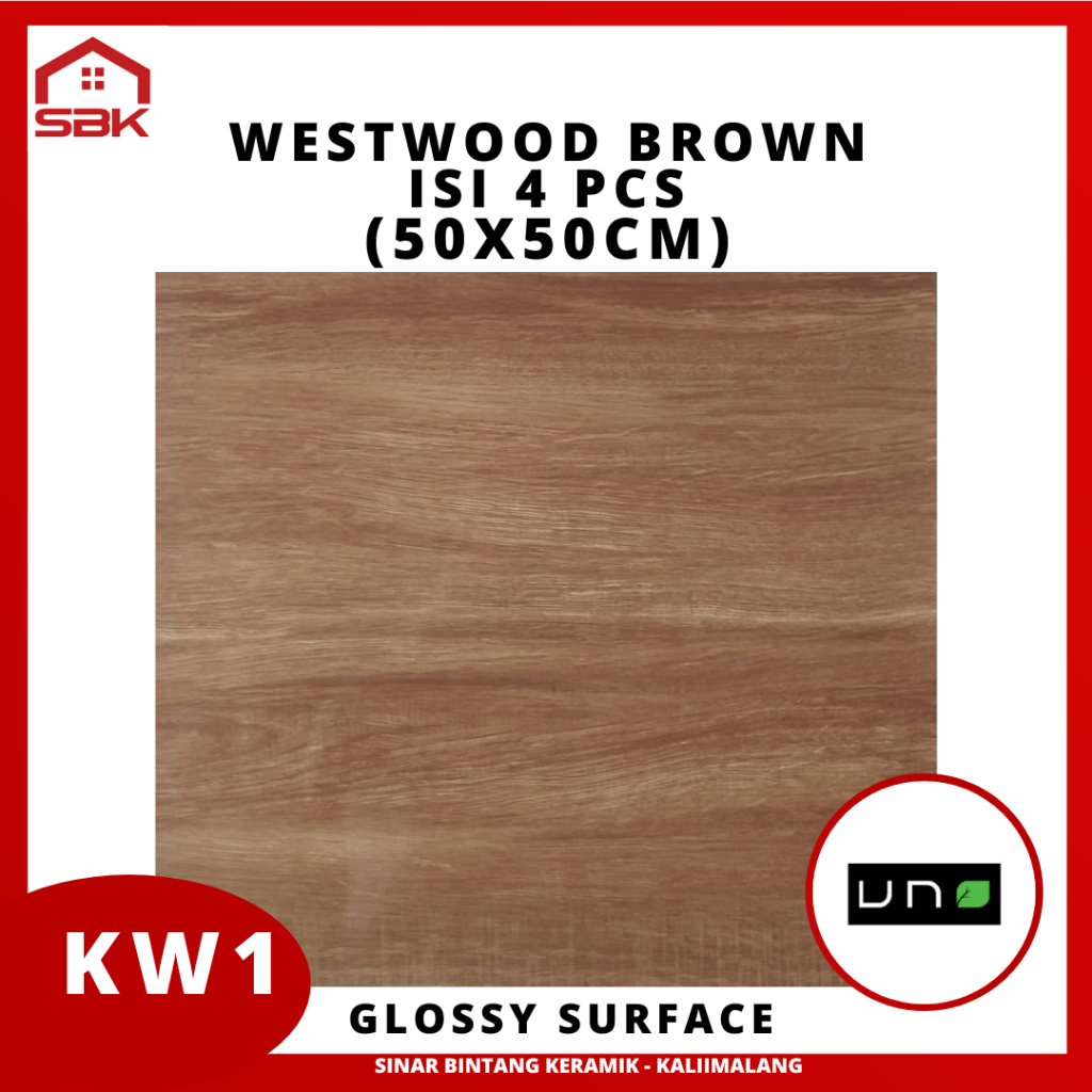 Jual Keramik Lantai 50x50 Westwood Brown Uno | Shopee Indonesia
