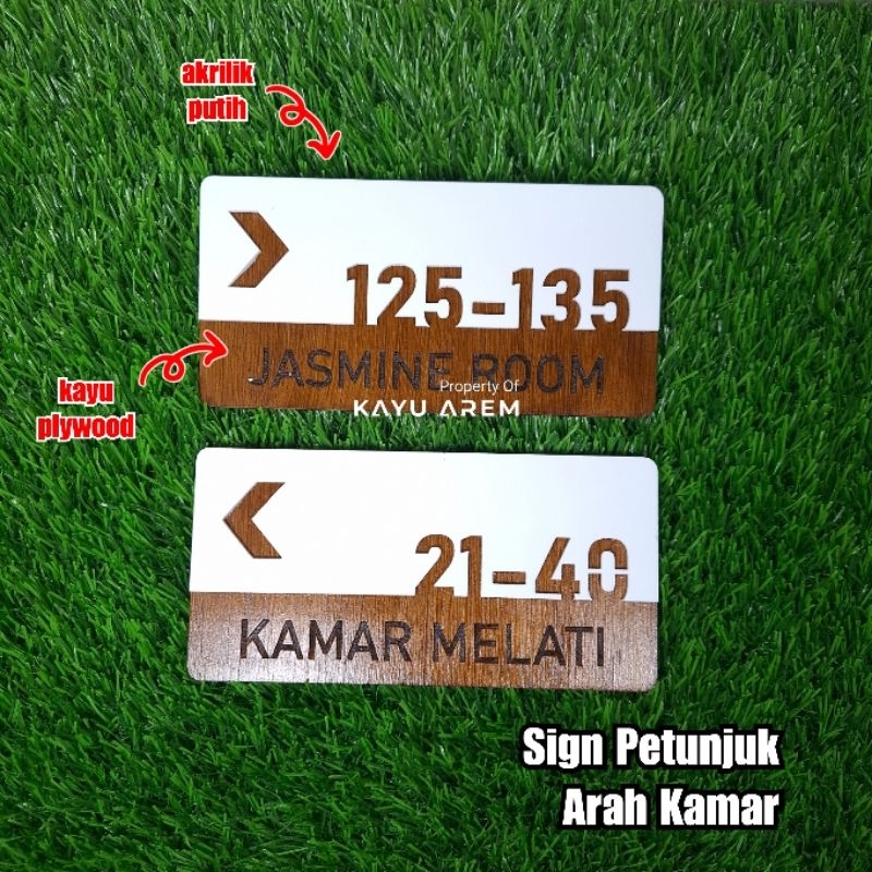 Jual Sign Arah Nama Nomor Kamar Hotel Villa Rumah Sakit / Custom ...