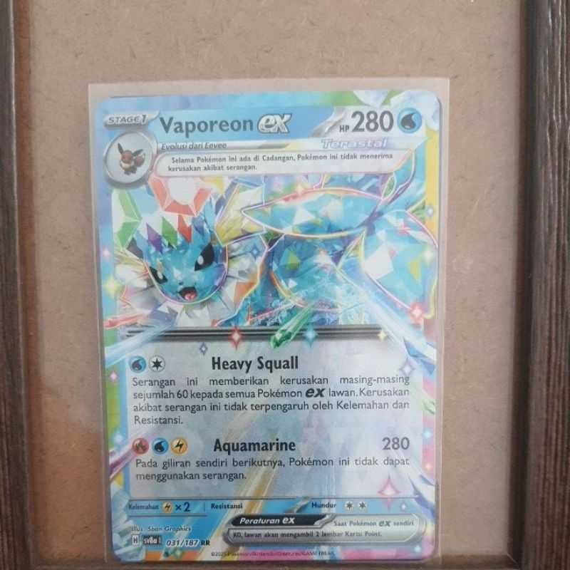 Jual Vaporeon EX RR TCG POKEMON INDONESIA / KARTU POKEMON INDONESIA | Shopee Indonesia