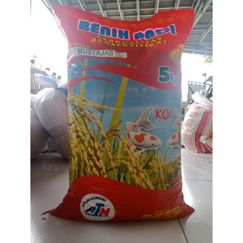 Jual Benih padi mustajab FS label putih kemasan 5kg | Shopee Indonesia
