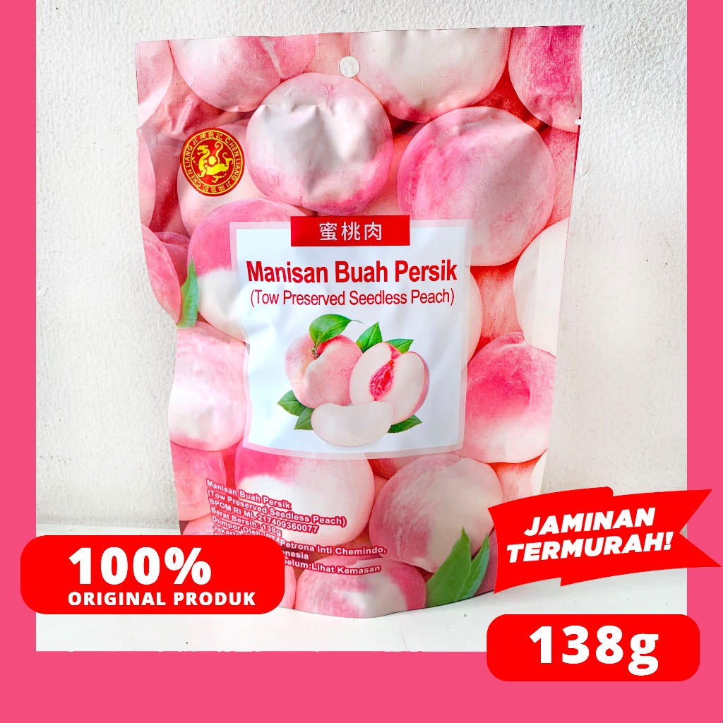 Jual MANISAN BUAH PERSIK/ TOW PRESERVED SEEDLESS PEACH 138 GR CHEN ...