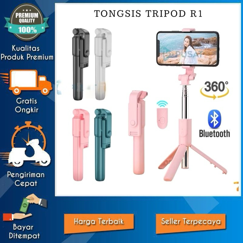 Jual Tongsis Tripod Bluetooth 4in1 Selfie Stick Remote Action Cam ...