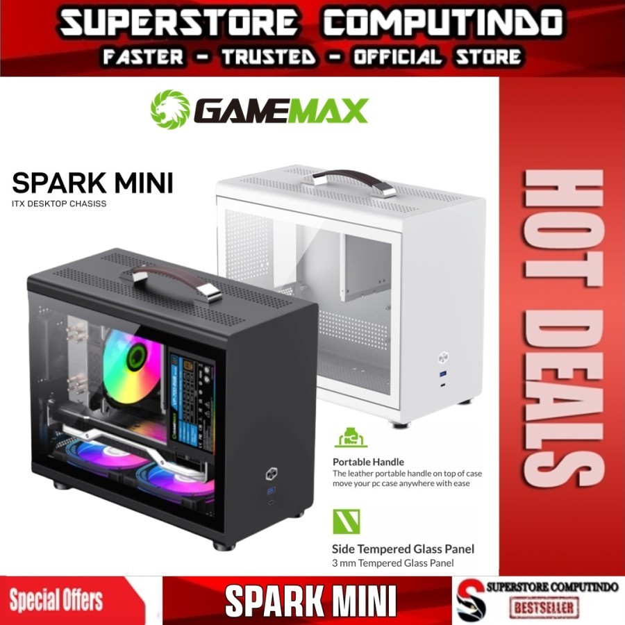 Jual Casing GameMax Spark Mini ITX Gaming PC Case | Shopee Indonesia