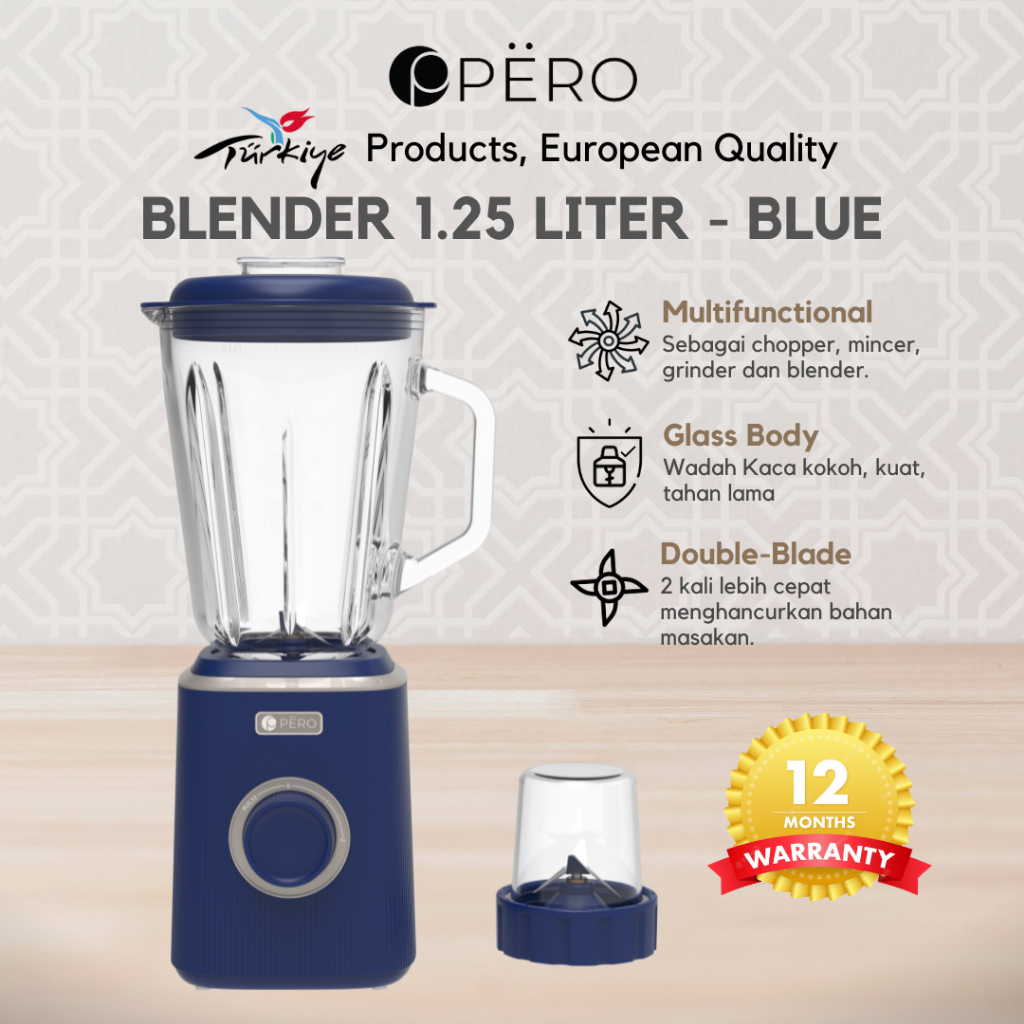 Jual Pero Blender 2 in 1 Kapasitas 1.25 Liter / Mesin Blender Jus ...