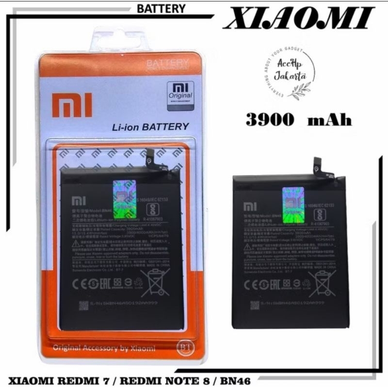 Jual Baterai Batre Xiaomi Redmi 7 / Redmi Note 8 Batre xiaomi bn46 ...