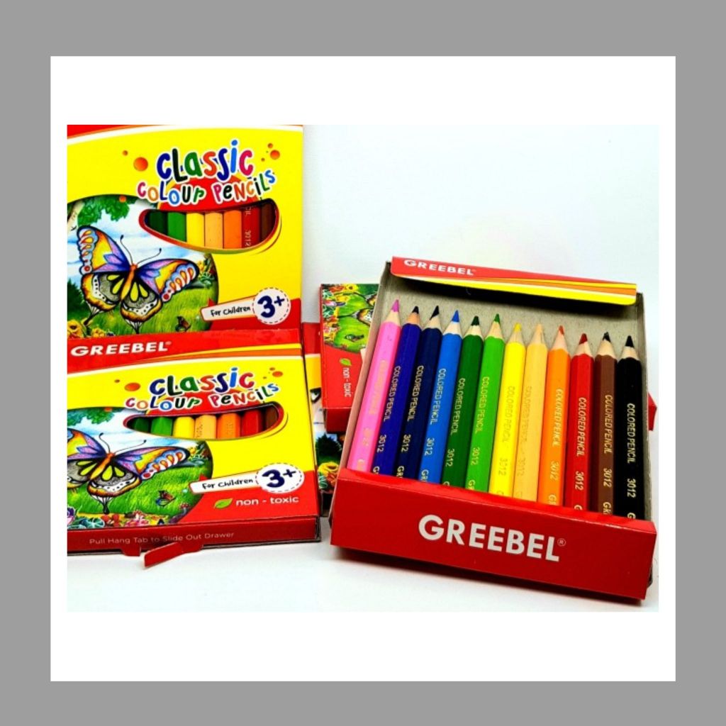 Jual Greebel Colour Pencil Classic / Pensil Warna Greebel 12 Warna ...