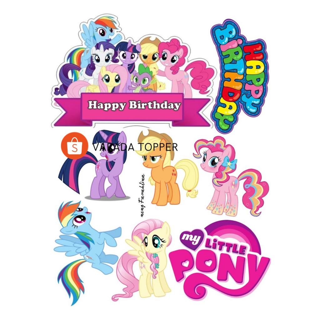 Jual Part 2 | KUDA PONY /Topper Birthday Little Pony Request Nama ...