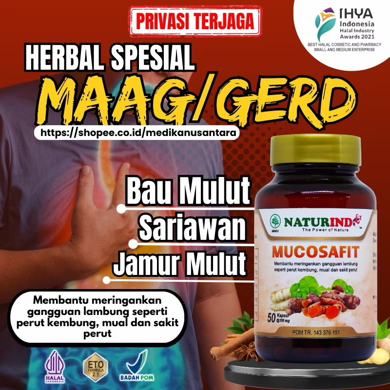 Jual Naturindo Mucosafit Obat Herbal Asam Lambung Magh Maag Kronis Gerd ...