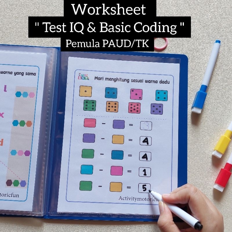 Jual BUKU AKTIFITAS "BASIC CODING & TEST IQ" Anak PAUD/TK Pemula ...