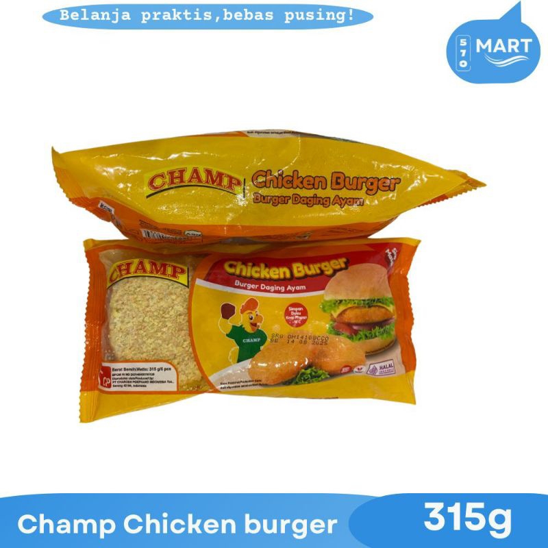 Jual champ Chicken Burger Ayam 315gr | Shopee Indonesia
