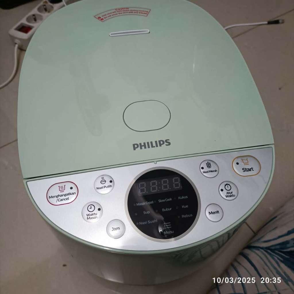 Jual Philips Digital Rice Cooker 1.8 L HD4515 Dessert Green | Shopee ...