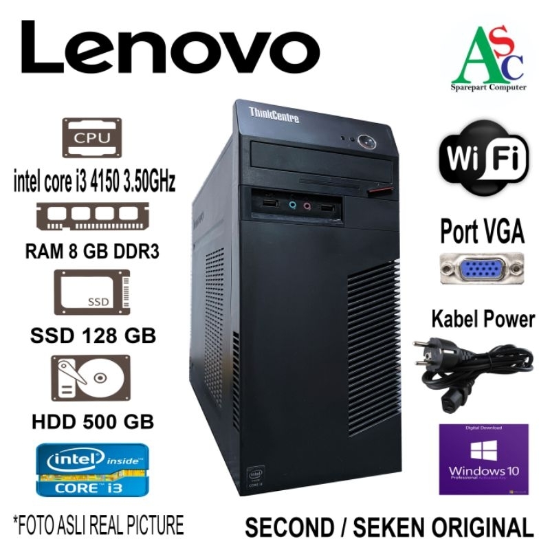 Jual CPU Lenovo ThinkCentre Core I3 Ram 8GB SSD HDD | Shopee Indonesia