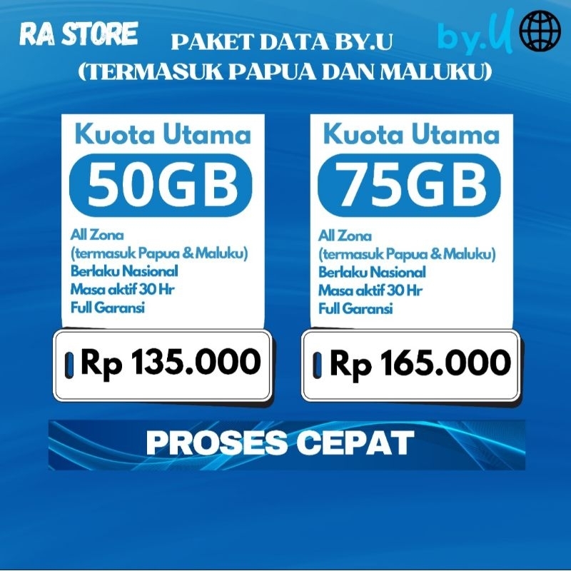 Jual KUOTA BYU ALL ZONA TERMASUK PAPUA MALUKU | Shopee Indonesia