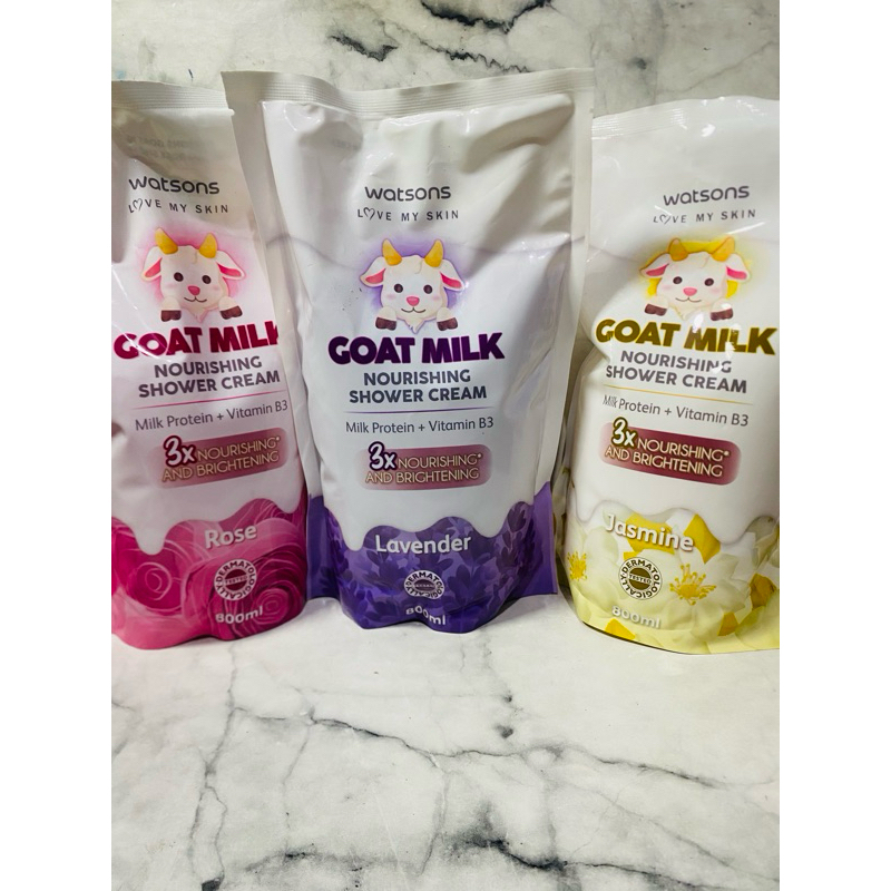Jual Watsons Goat Milk Nourishing Shower Cream Pouch 800ml | Shopee ...