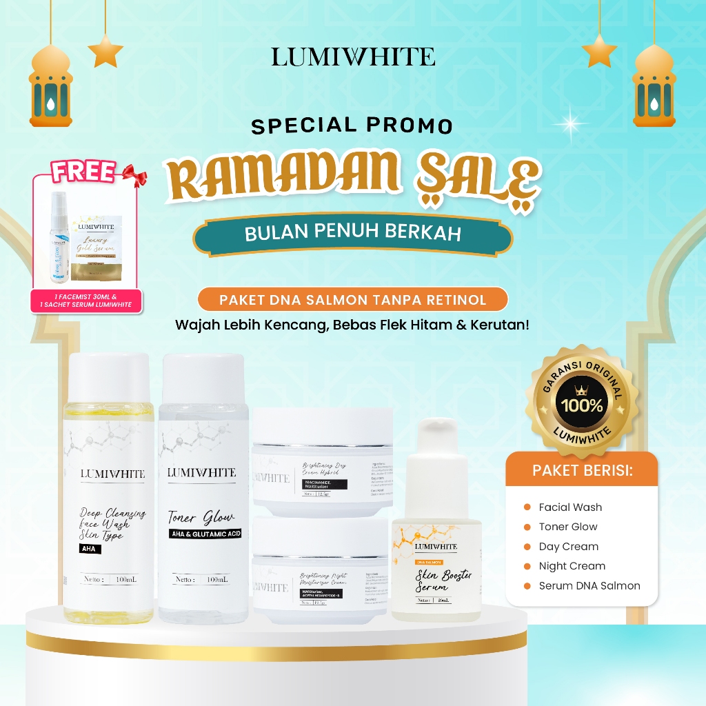 Jual Lumiwhite - Paket DNA Salmon (Tanpa Retinol) (FREE 1 FACEMIST 30ml ...