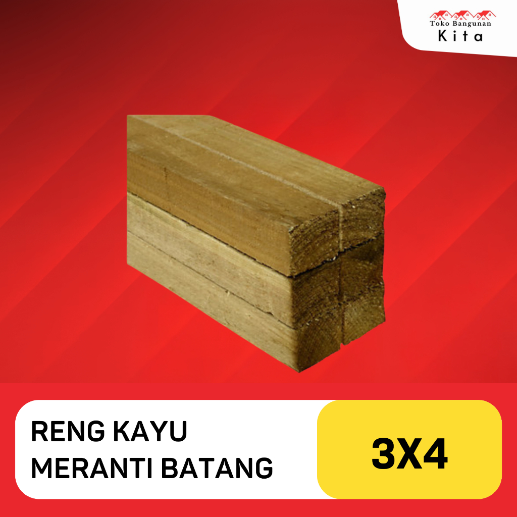 Jual Reng kayu meranti batang - 3x4 | Shopee Indonesia