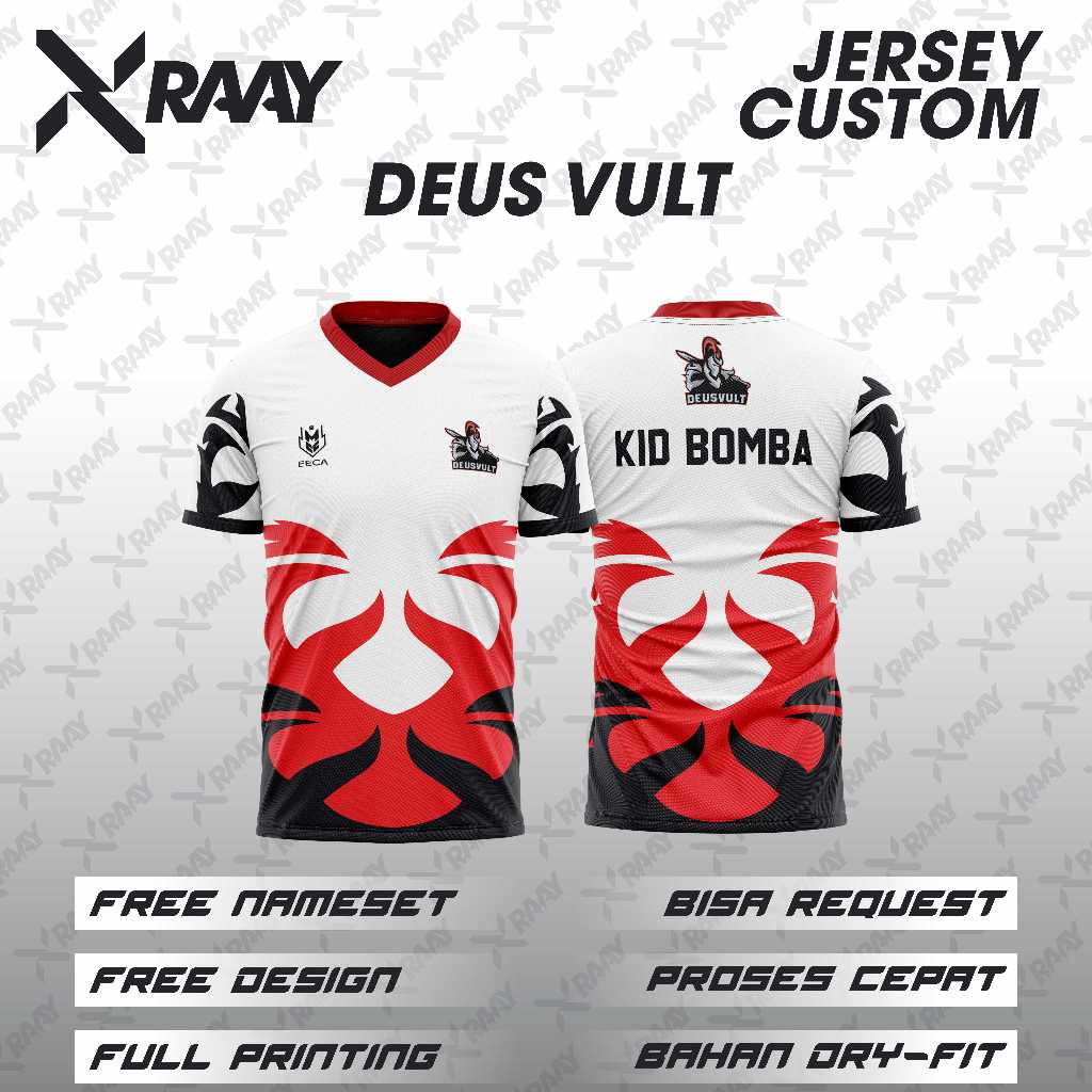 Jual JERSEY DEVU DEUS VULT CUSTOM FREE NAME SET | Shopee Indonesia