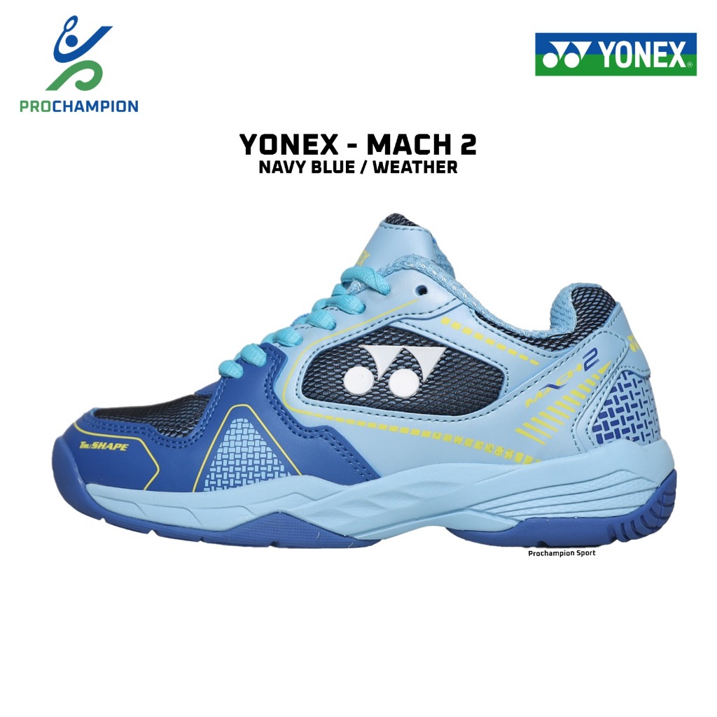 Jual Sepatu Badminton Yonex Mach 2 Navy Blue Weather | Shopee Indonesia