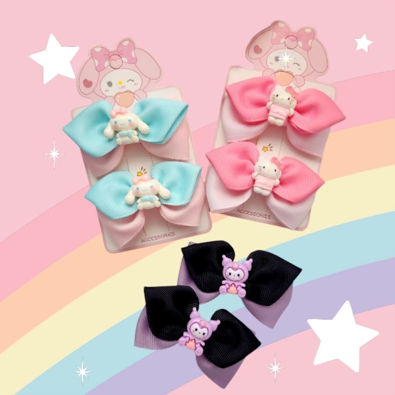 Jual Handmade Hairclip jepit rambut pita sanrio (CELLAS ROOM) | Shopee ...