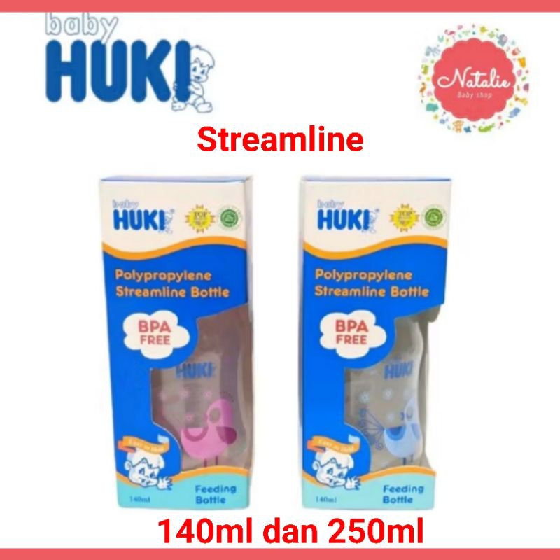 Jual HUKI BABY Botol PP Streamline Dot Ortho Gepeng 140ml dan 250ml ...