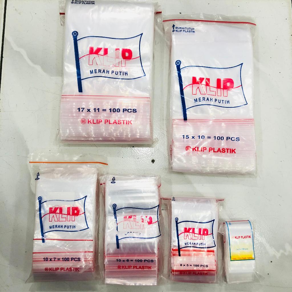 Jual Plastik Cetik / Plastik Klip Merah Putih Berbagai macam Ukuran ...