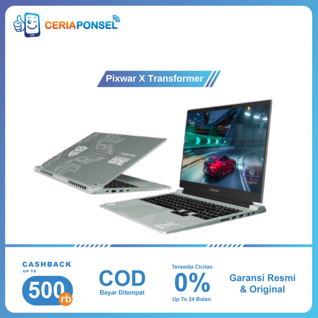 Jual ADVAN Pixwar X Transformer AMD Ryzen 7 6800H 16GB/512GB 15.6" Inch ...