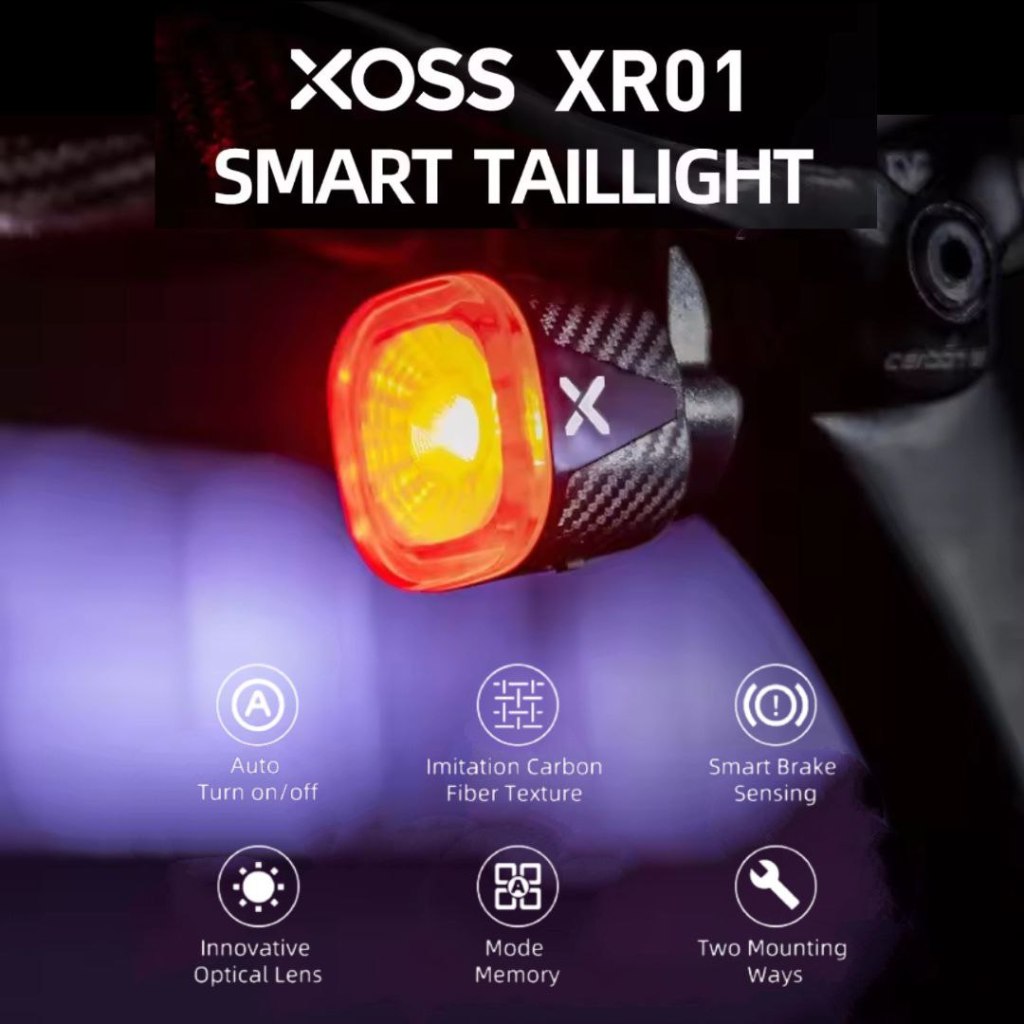 Product image XOSS XR01 Smart Tail Light Lampu Led Belakang Sepeda Auto ...