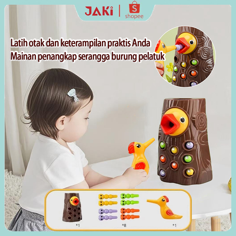 Jual JAKI Mainan Burung Pelatuk Edukasi Woodpecker Feeding Game ...
