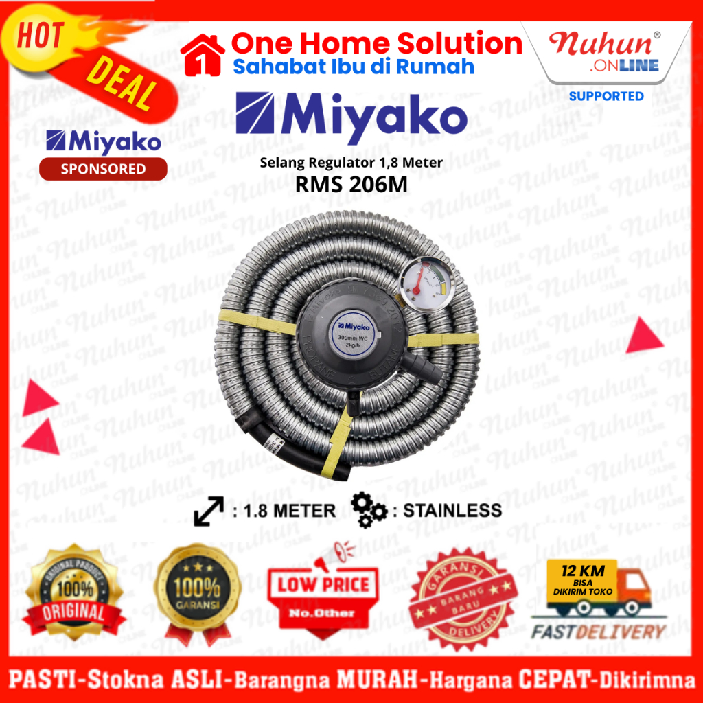 Jual Miyako Selang Regulator 1,8 Meter RMS 206M | Shopee Indonesia