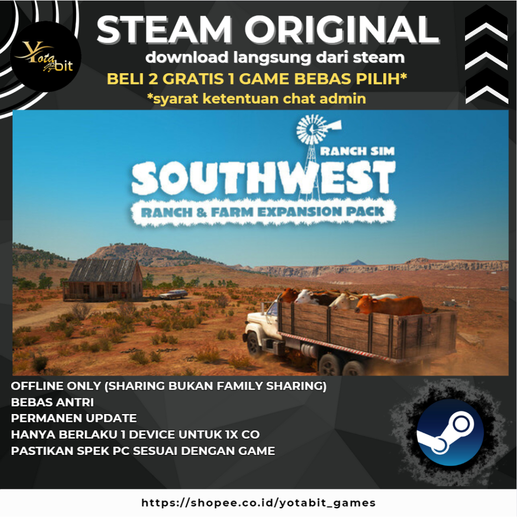 Jual Ranch Simulator Build Hunt Farm Southwest PC Game Sharing Original ...