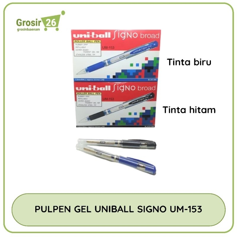 Jual (1 pcs) pulpen / pena / pen gel cair uniball signo um-153 1.0 mm ...