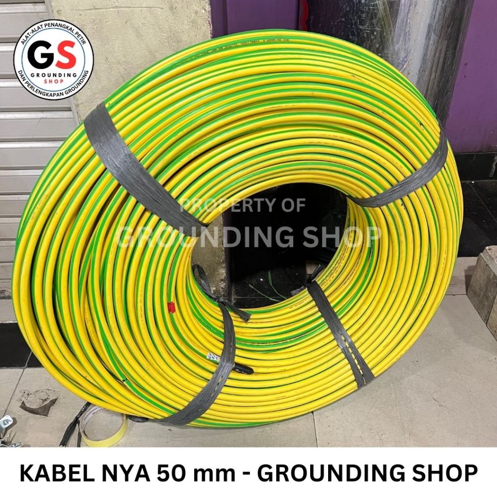 Jual Kabel NYA 50 mm Kuning Hijau (Harga per Meter) / Kabel Grounding ...