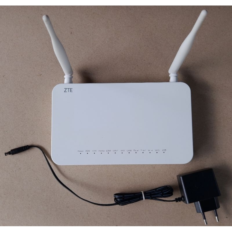 Jual Modem / Ont ZTE GPON F609 V3 Port BIRU + Adaptor | Shopee Indonesia