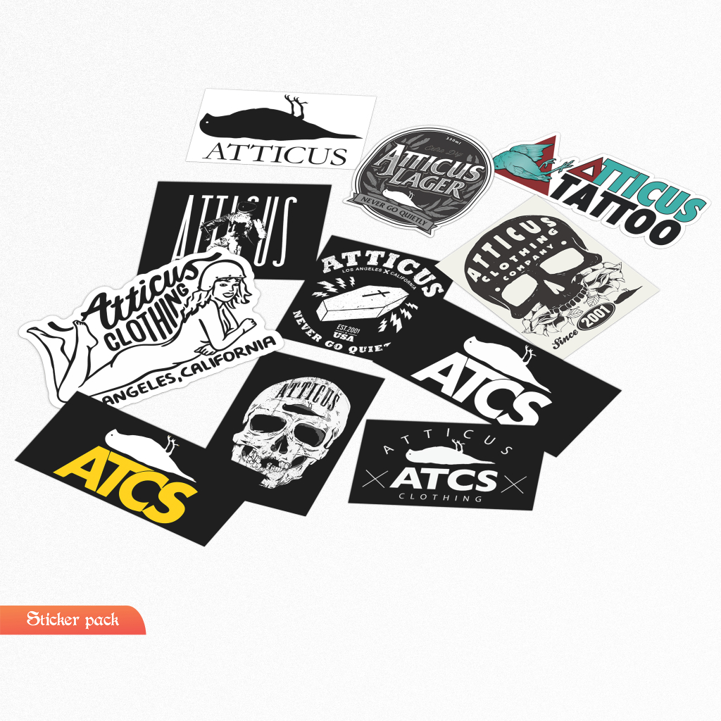 Jual Stiker distro brand ATTICUS / Sticker Pack | Shopee Indonesia