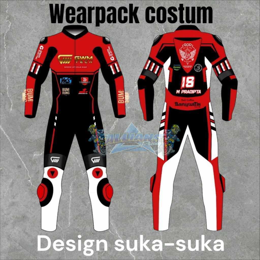 Jual PROMO!!! WEARPACK COSTUM BALAP ROADRACE WEARPACK DESIGN SENDIRI ...