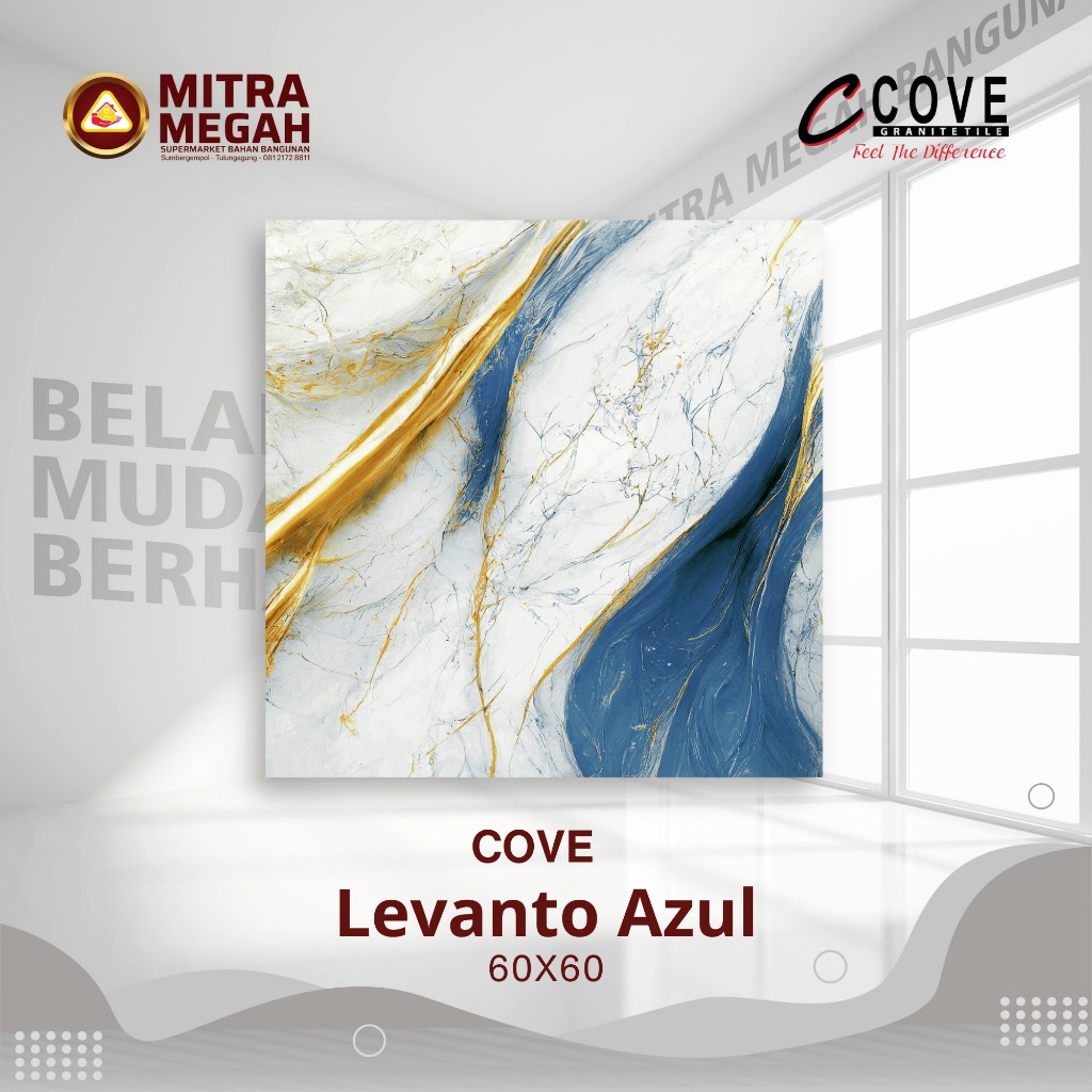 Jual KERAMIK GRANIT COVE 6060 Levanto Azul | Shopee Indonesia