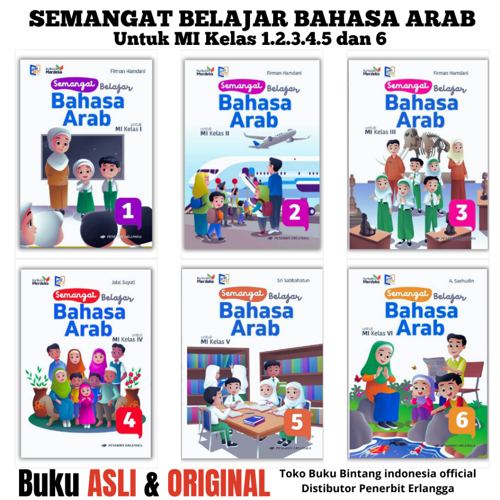 Jual ERLANGGA - SEMANGAT BELAJAR BAHASA ARAB Untuk MI Kelas 1,2,3,4,5 dan 6 Kurikulum Merdeka ...