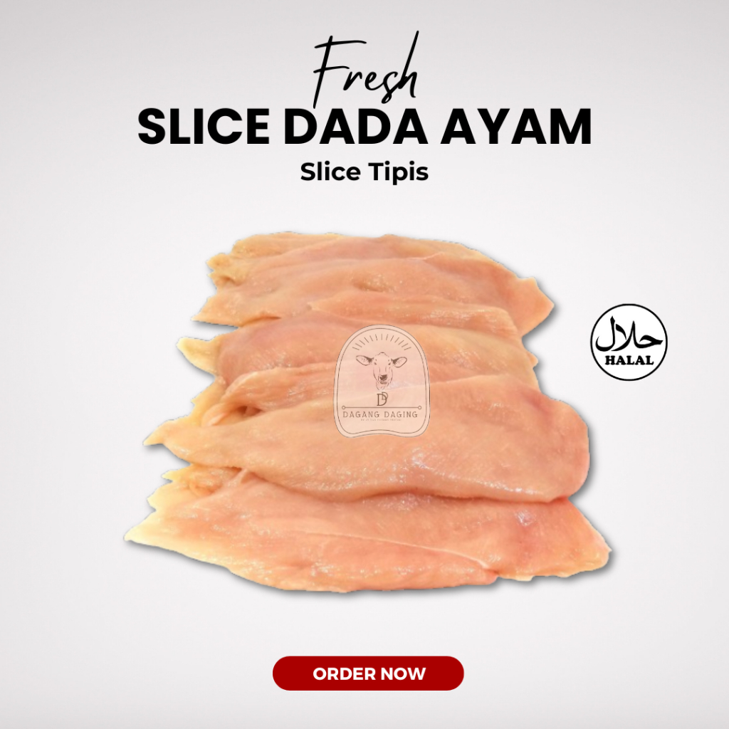 Jual Slice Dada Ayam Iris Tipis Fresh Halal 1kg | Shopee Indonesia