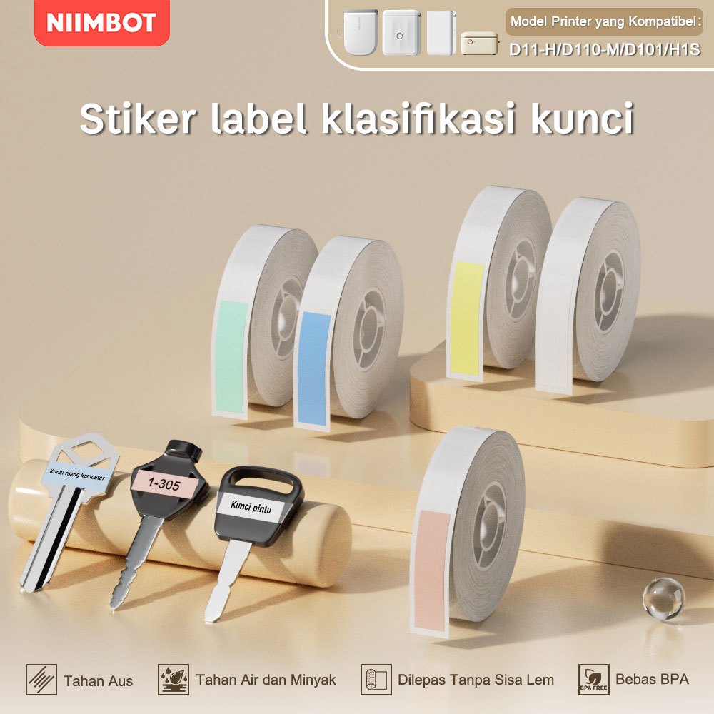 Jual NIIMBOT D11/D110/D101 Label Kunci, Stiker Nama untuk Klasifikasi ...