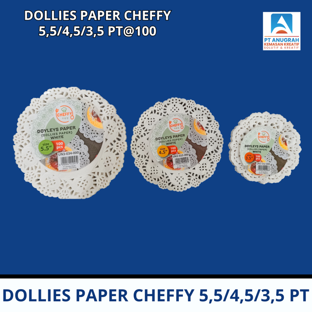 Jual Kertas Renda Doilies Paper Cheffy 3,5 Inch, 4,5 Inch, 5,5 Inch ...