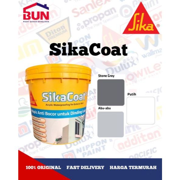 Jual SikaCoat 4kg galon | Sika Coat pelapis anti bocor eksterior dan ...