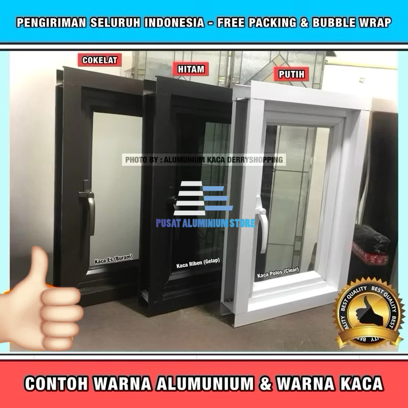 Jual JENDELA BOVENLI ALUMUNIUM 40 x 40cm (ALUMUNIUM WINDOW ...