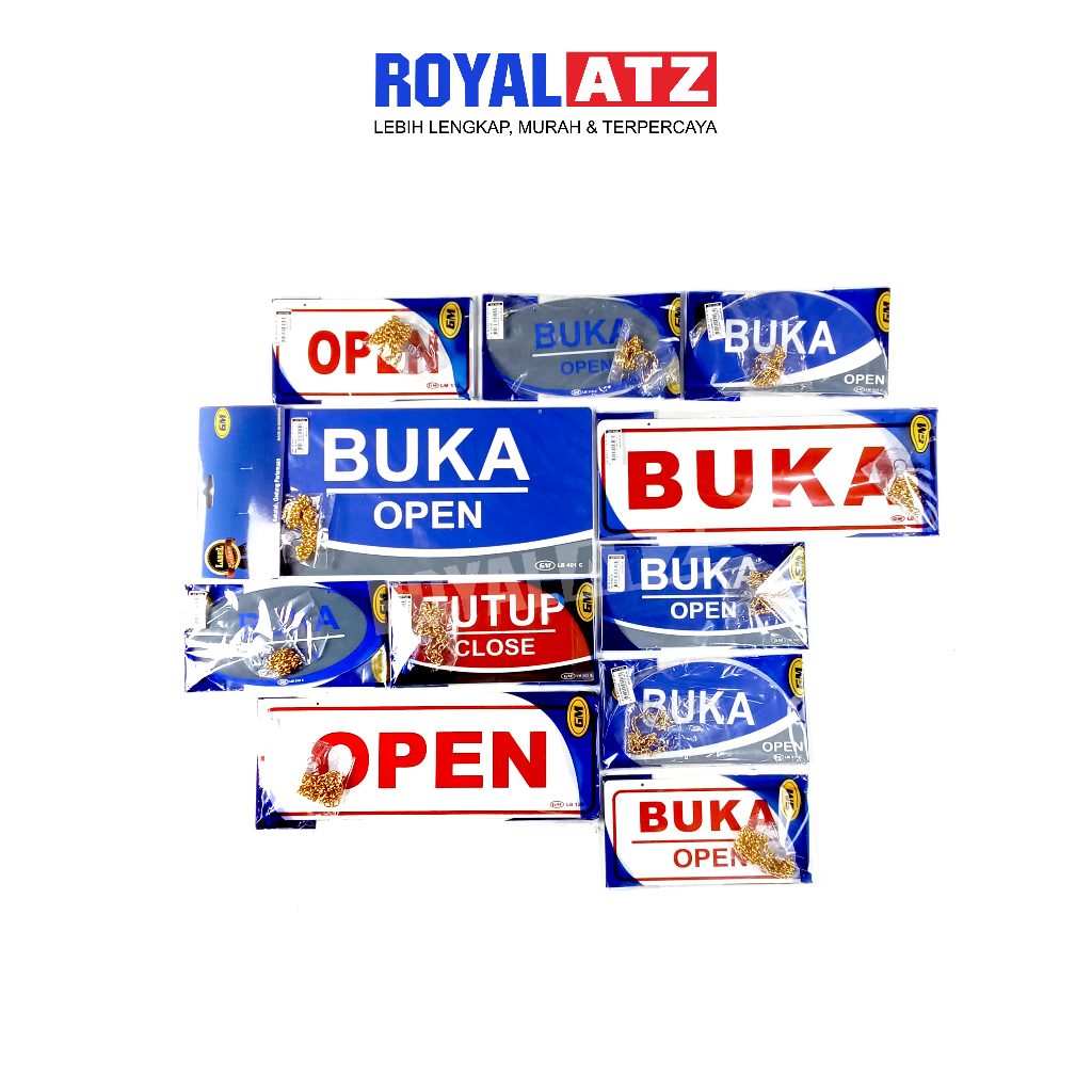 Jual Label Acrylic / Sign Board Label Buka & Tutup Ukuran Besar/Sedang ...